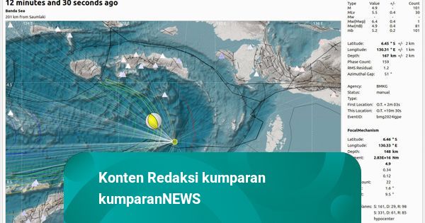 Gempa 4,9 Magnitudo Guncang Laut Banda, Tidak Berpotensi Tsunami | kumparan.com